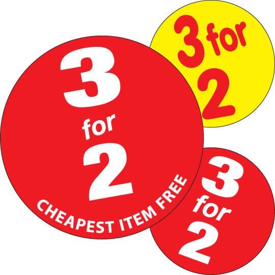 3 for 2 Stickers | Labels Online