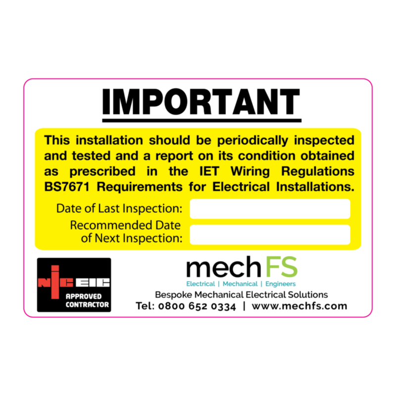 mechFS Periodic Inspection Labels