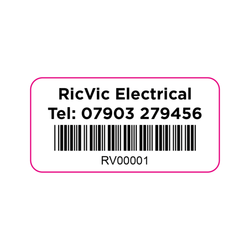 RicVic Electrical Code 39 Barcode Labels