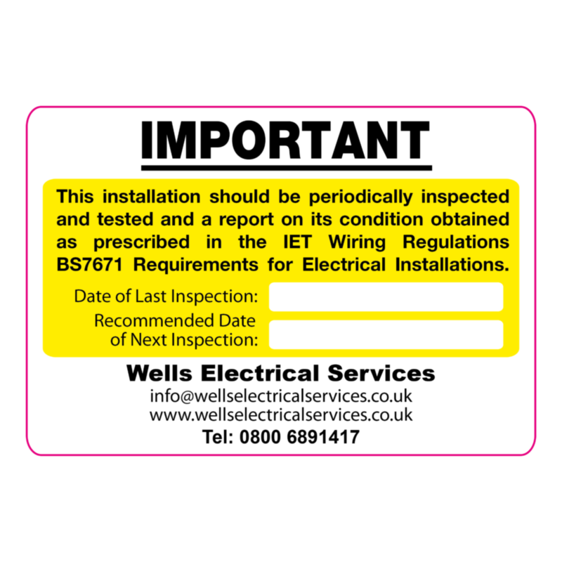 Wells Electrical Services Periodic Inspection