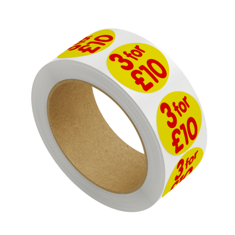 3 for £10 Price Labels 30mm Removable | Labels Online