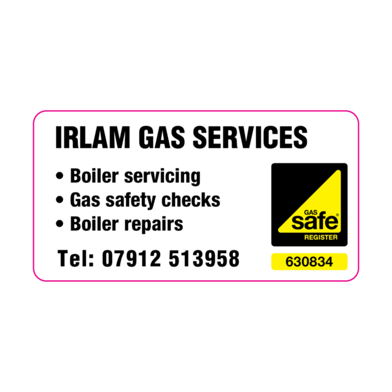 Irlam Gas Services Gas Safe Boiler Service Labels