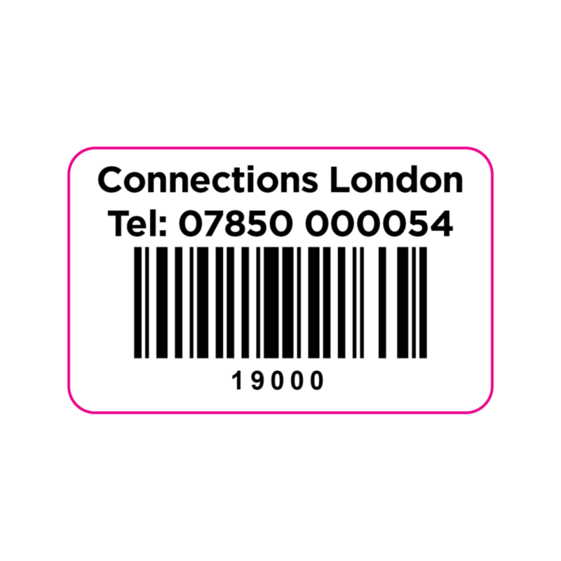 Connections London Code 128 Barcode Labels