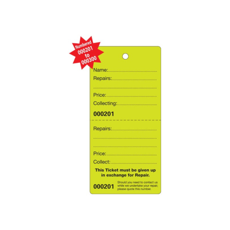 2-Part Service Tags 201-300 | Labels Online