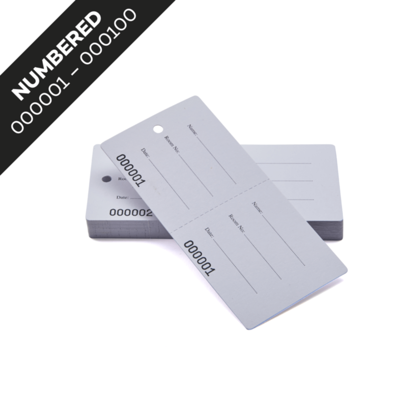 2-Part Concierge Bag Tags Numbered 001-100 | Labels Online