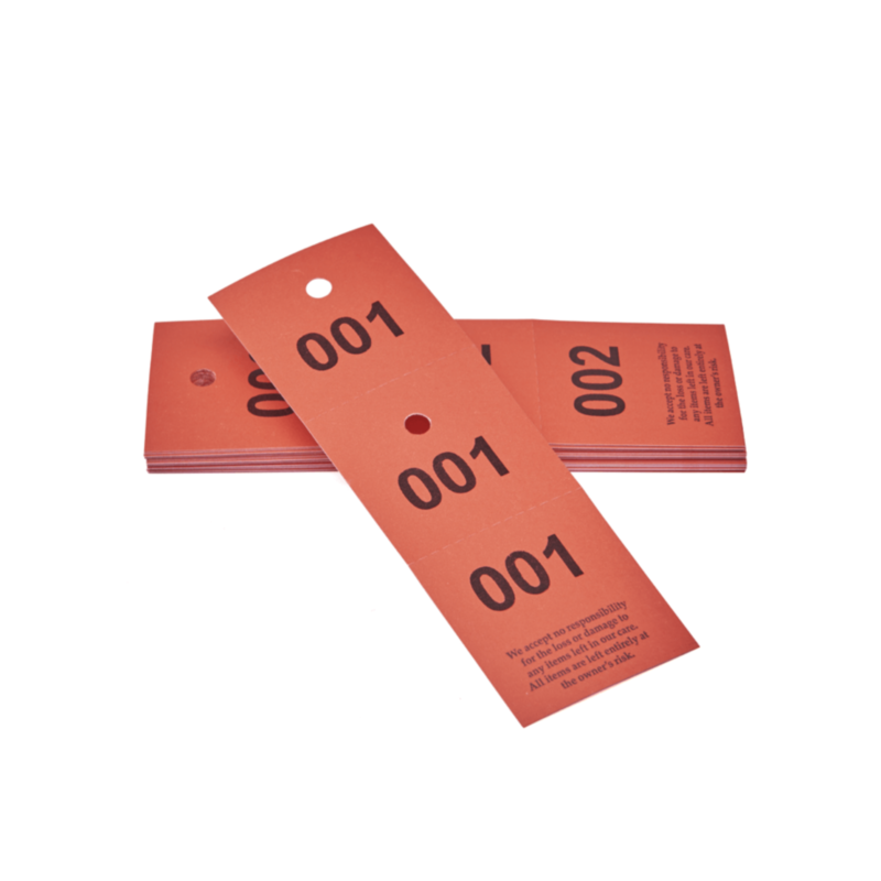 3-Part Cloakroom Tickets | Labels Online