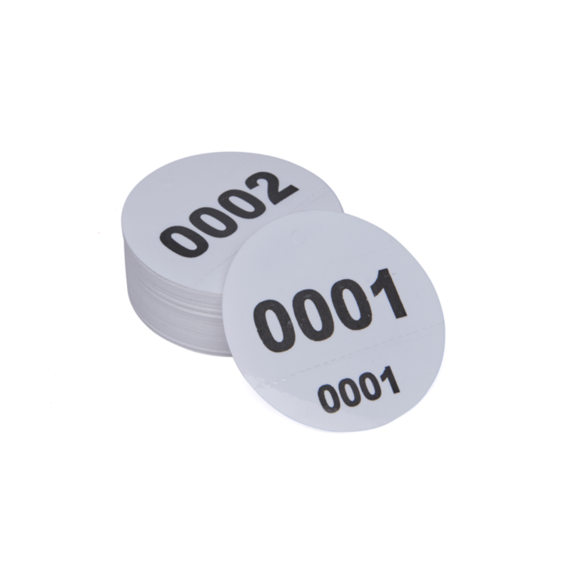 Circular Cloakroom Tags 75mm | Labels Online