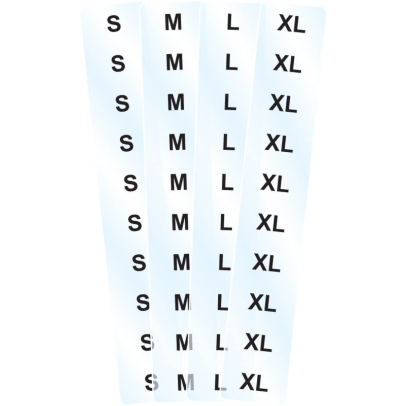 Clothing Size Sticker Strips 25x150mm | Labels Online