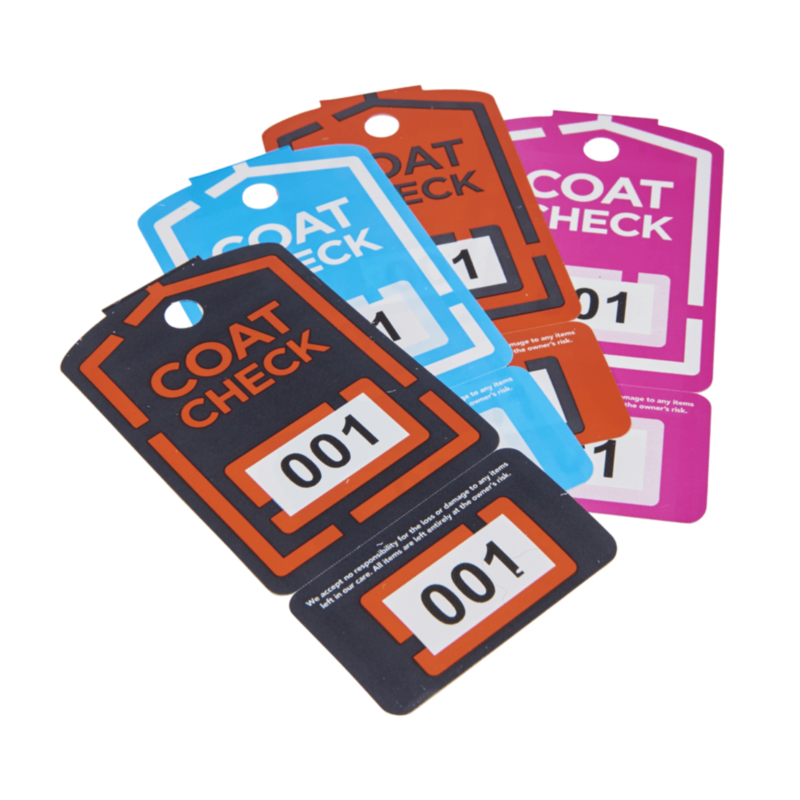 Coat Check Cloakroom Tickets | Labels Online