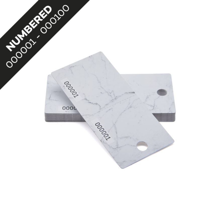 Marble Effect Cloakroom Tags Numbered 001-100 | Labels Online