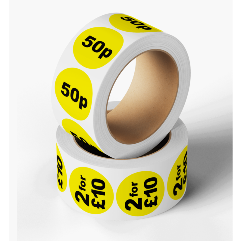 Yellow 40mm Price Labels | Labels Online