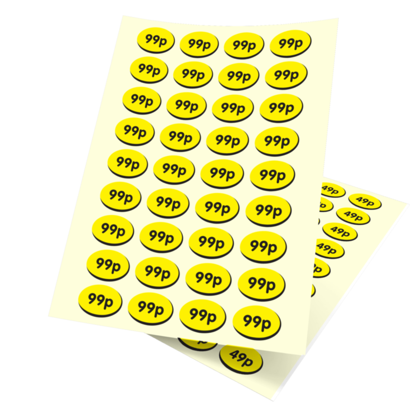 19x14mm Oval Price Labels | Labels Online