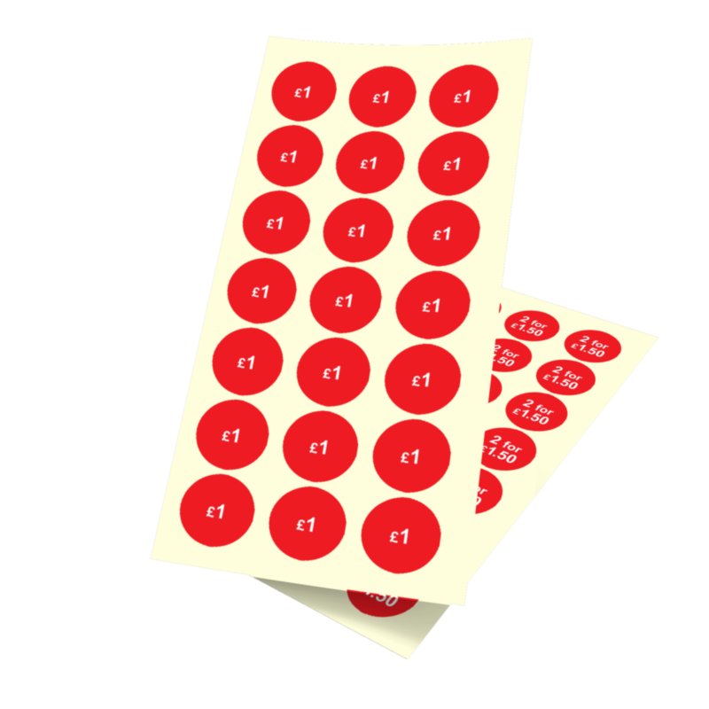 Red 20mm Price Labels | Labels Online
