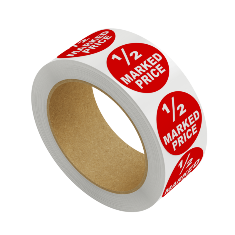 1/2 Marked Price Stickers | Labels Online