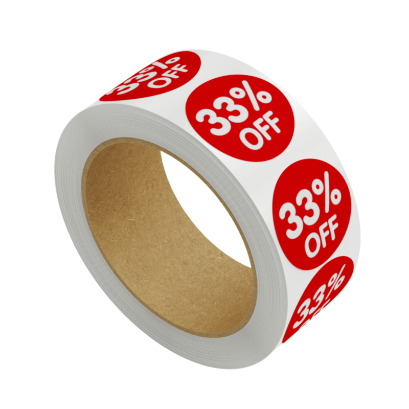 Red 33% Off Stickers | Labels Online
