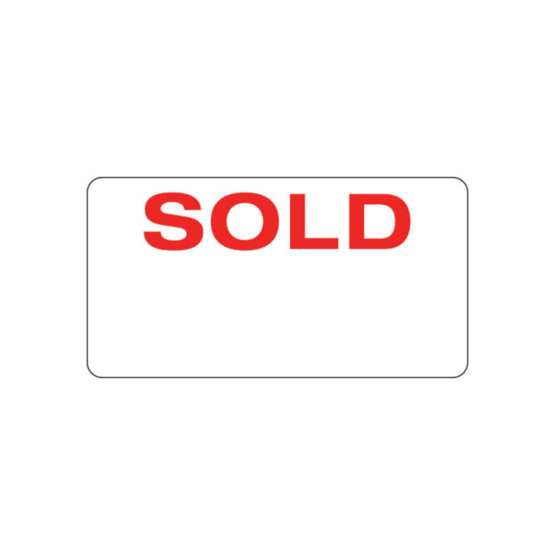 Sold Stickers 63x33mm | Labels Online