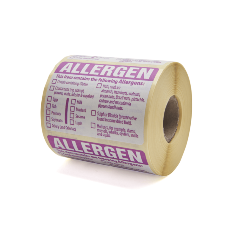Food Allergen Labels 76x51mm | Labels Online