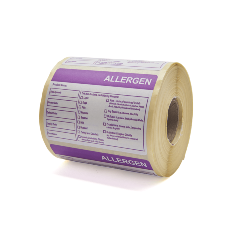 Combined Food Prep / Allergen Labels 76x51mm | Labels Online