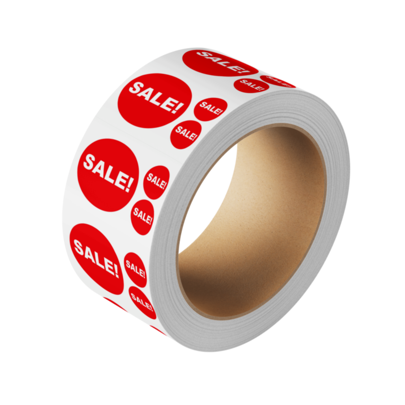 Sale Stickers 50 & 24mm
