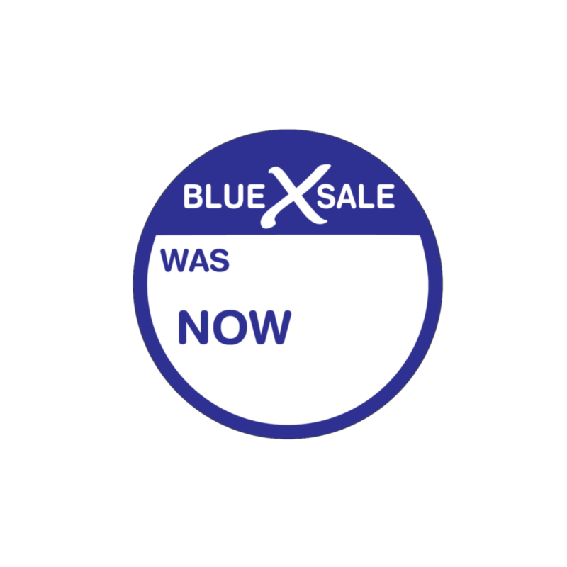 Blue X Sale Was / Now Stickers | Labels Online