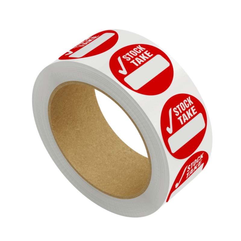 Red Stock Take Labels 50mm | Labels Online