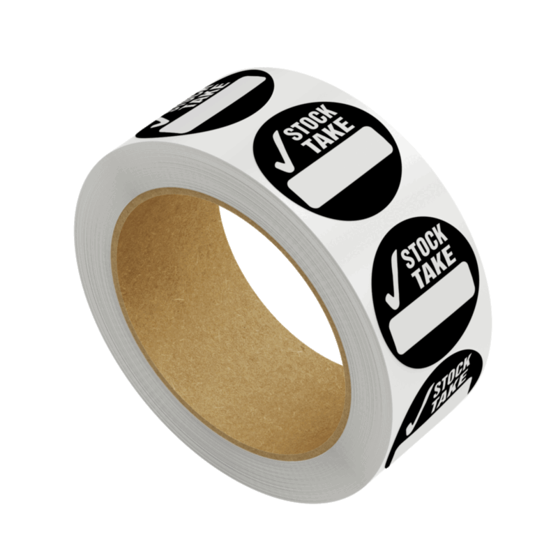 Black Stock Take Labels 50mm | Labels Online