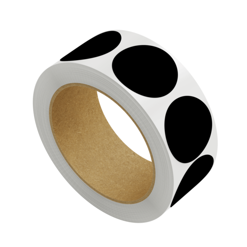 Blank Black Stickers 50mm | Labels Online