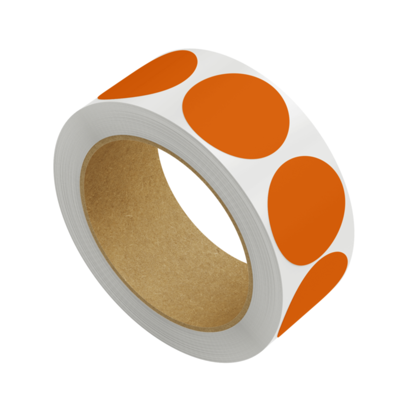 Blank Orange Stickers 50mm | Labels Online