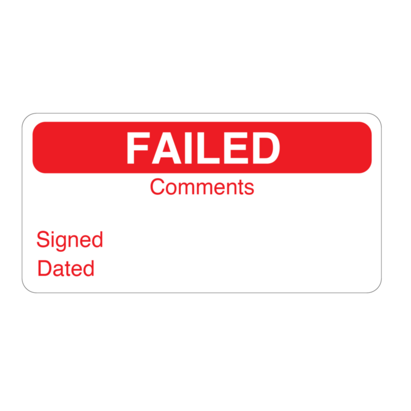 Failed Labels | Labels Online