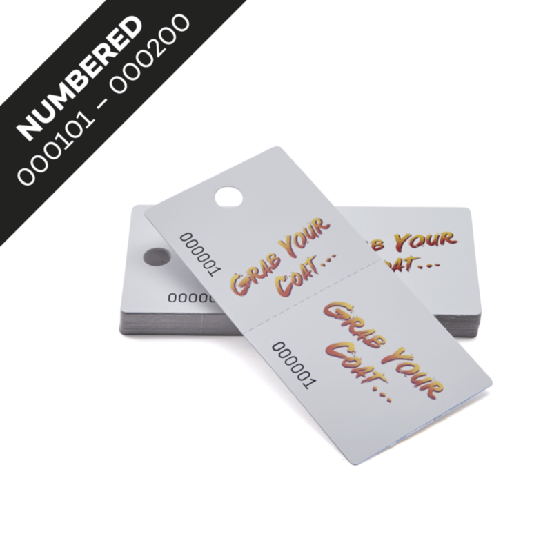 Grab Your Coat Cloakroom Tags Numbered 101-200 | Labels Online