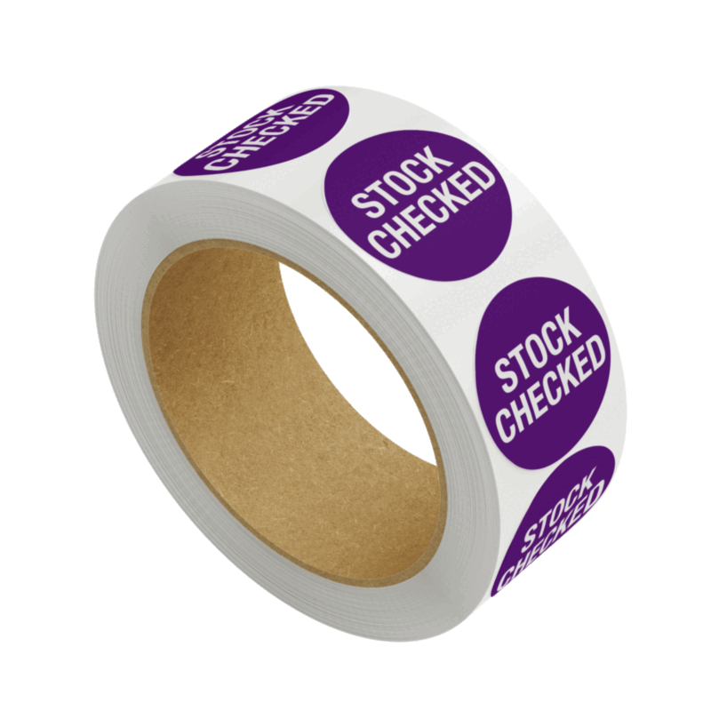 Purple Stock Checked Labels 30mm | Labels Online