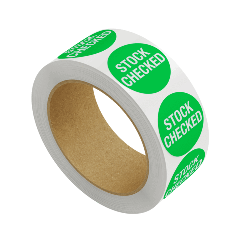 Green Stock Checked Labels 30mm | Labels Online
