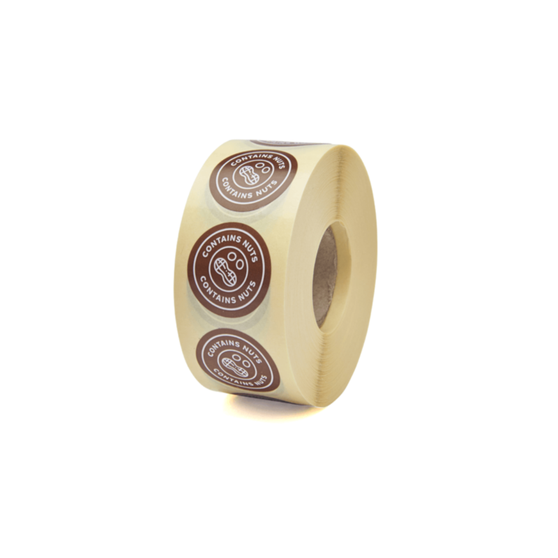 Contains Nuts Stickers 25mm | Labels Online