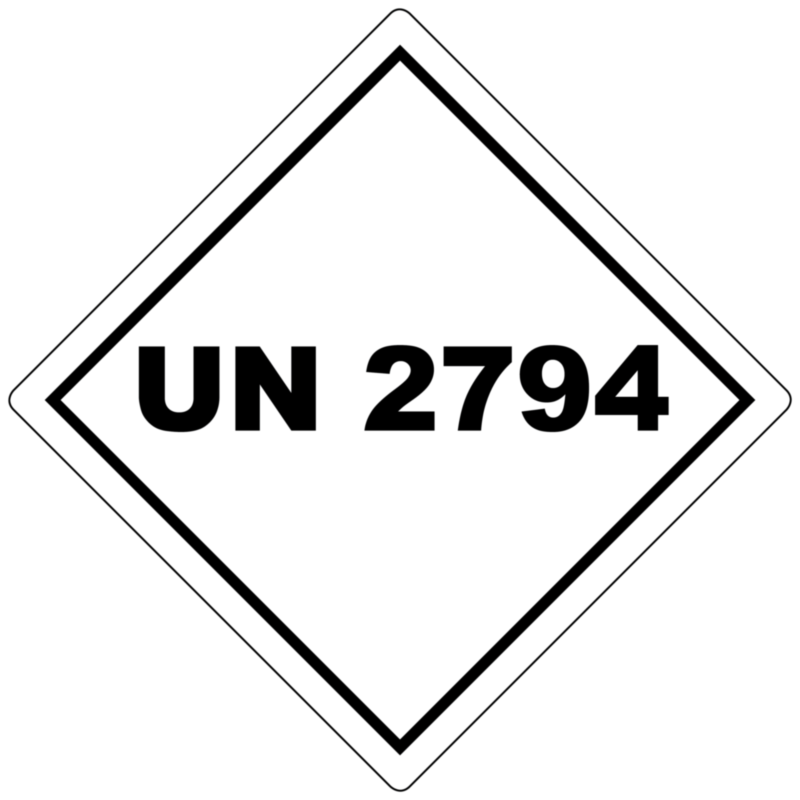 UN 2794 Labels 100x100mm | Labels Online