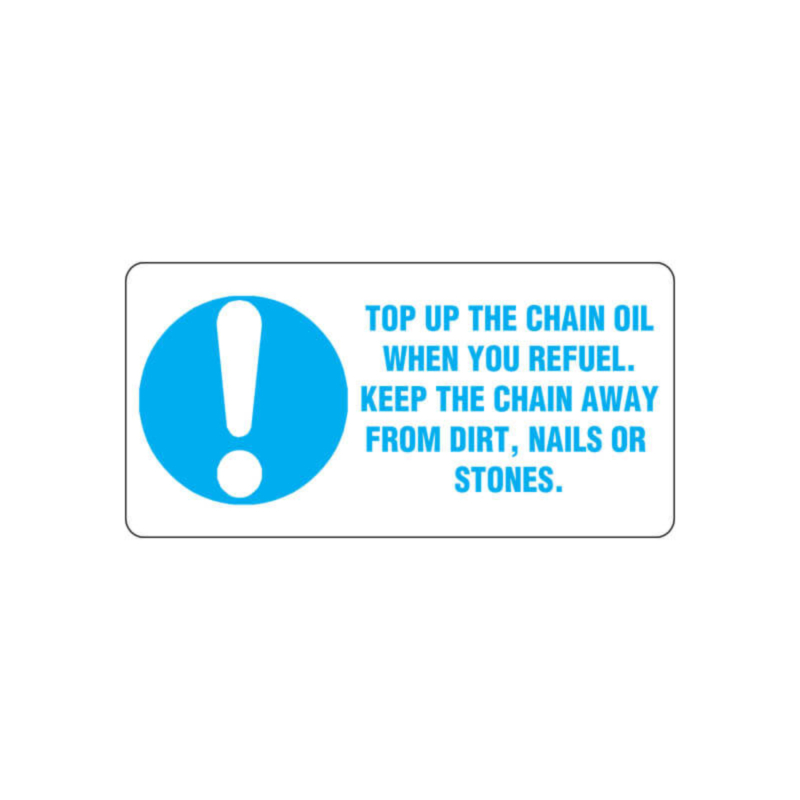 Top Up Chain Oil Labels | Labels Online