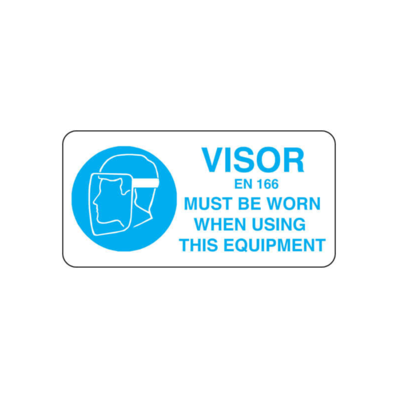 Visor Must Be Worn Labels | Labels Online