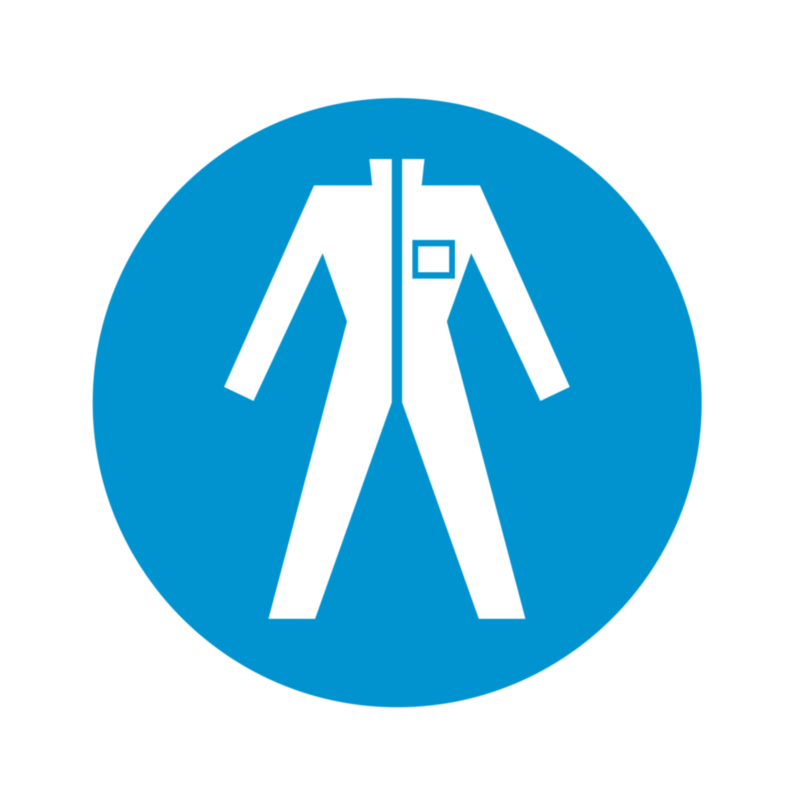 Wear Protective Clothing Labels 50mm | Labels Online