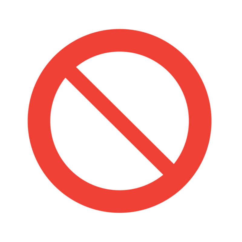 General Prohibition Labels 100mm | Labels Online