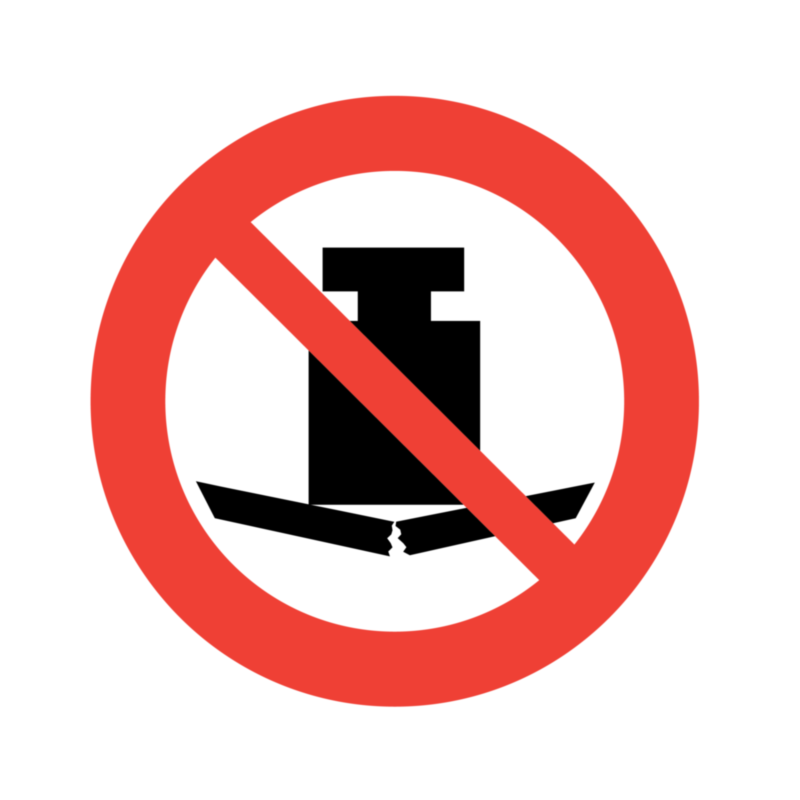 No Heavy Load Labels 100mm | Labels Online