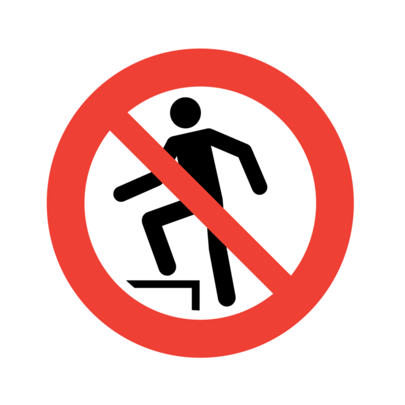 No Stepping on Surface Labels 100mm | Labels Online