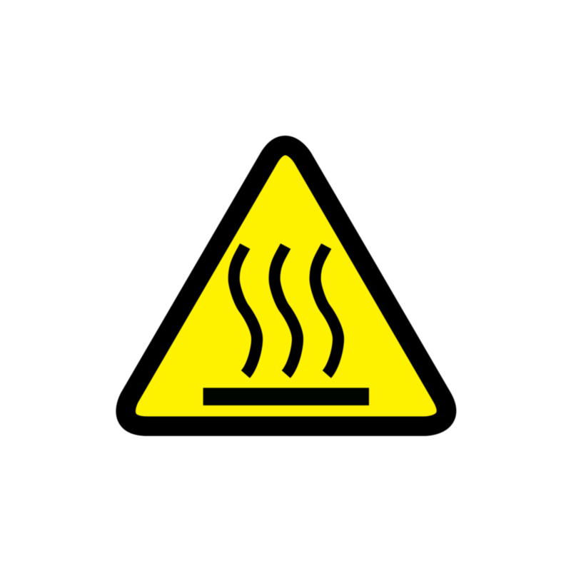 Hot Surface Warning Labels 25x25mm | Labels Online