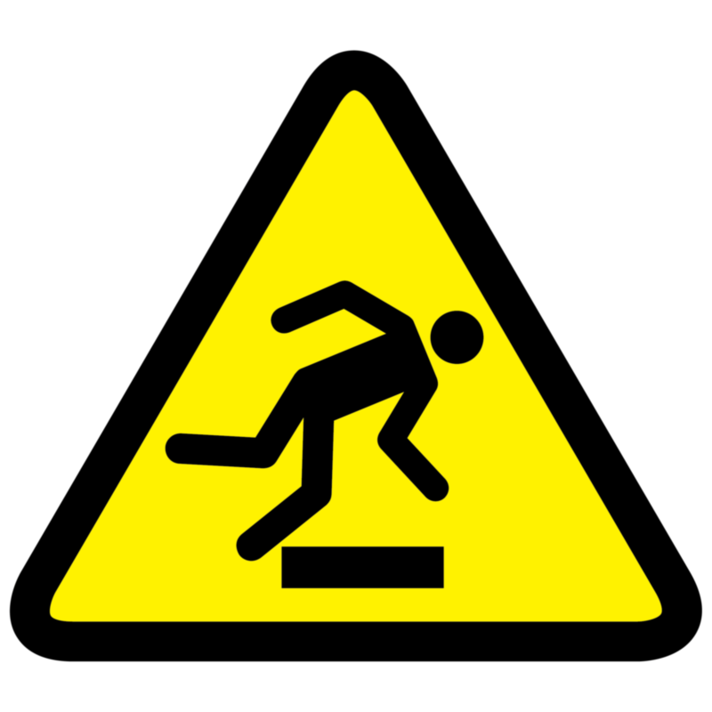 Floor-Level Obstacle Warning Labels 100x100mm | Labels Online