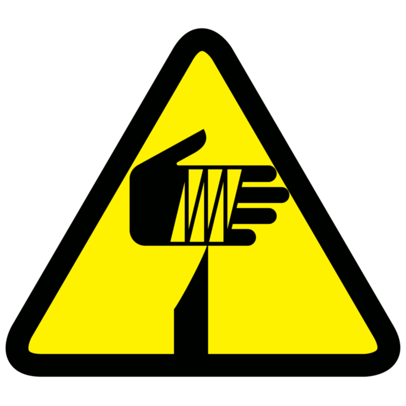 Sharp Element Warning Labels 100x100mm | Labels Online