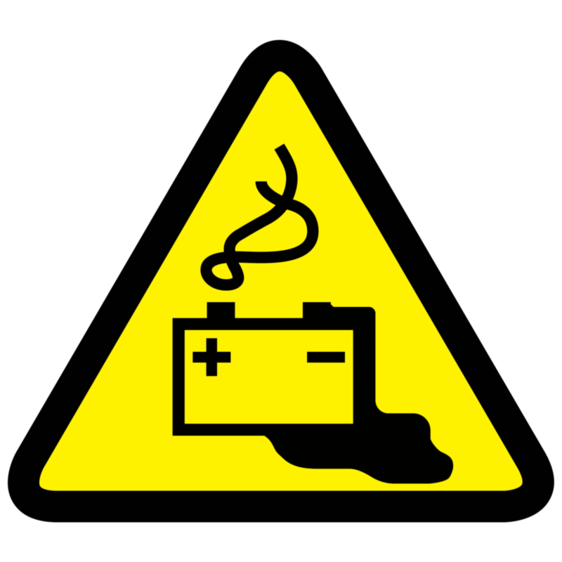Battery Charging Warning Labels 100x100mm | Labels Online