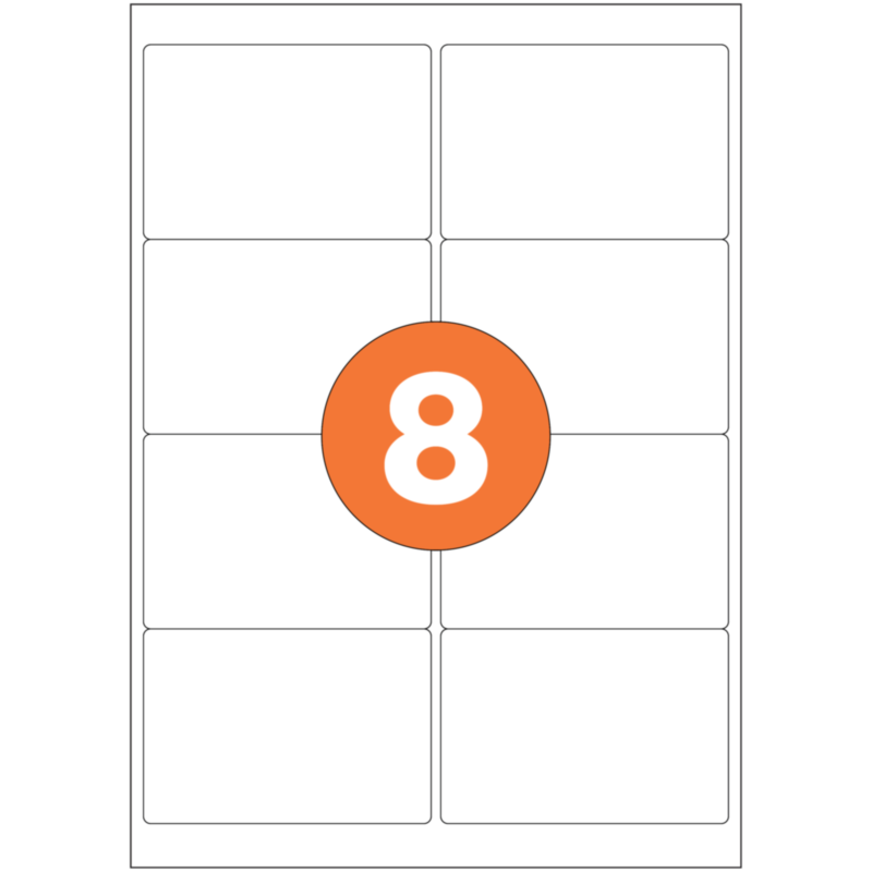 A4 Label Sheets 8 Labels Per Sheet 99x68mm White Removable | Labels Online