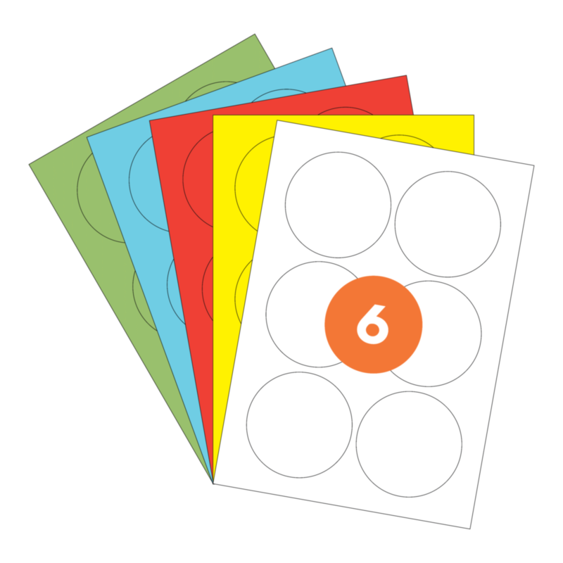 A4 Label Sheets 6 Labels Per Sheet 85mm Diameter | Labels Online