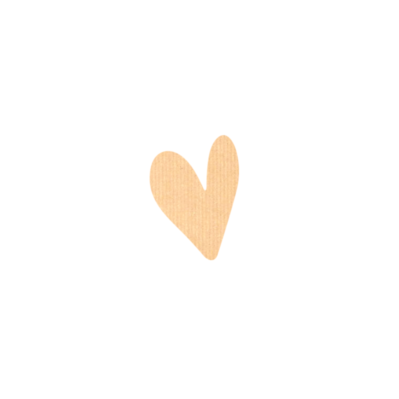 Kraft Paper Heart Stickers 5x7mm | Labels Online