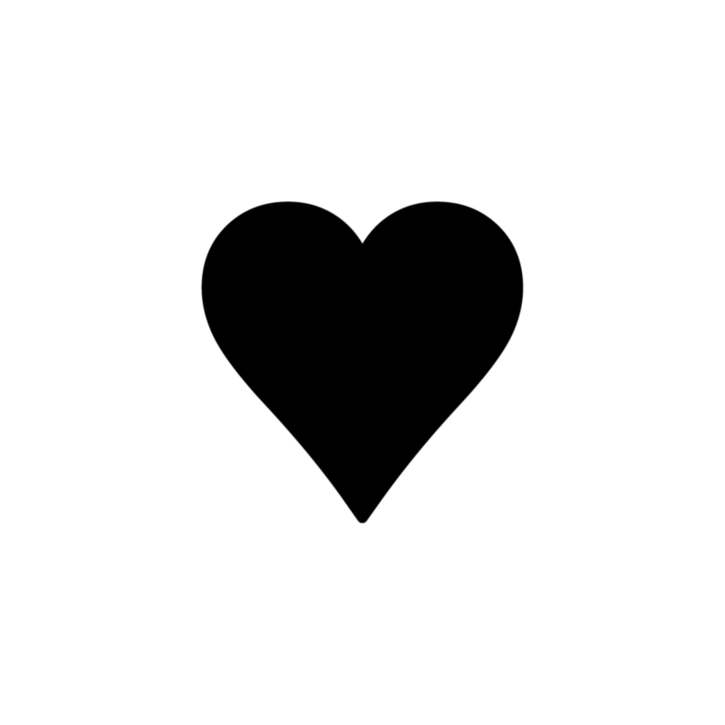 Black Heart Stickers 15x15mm | Labels Online