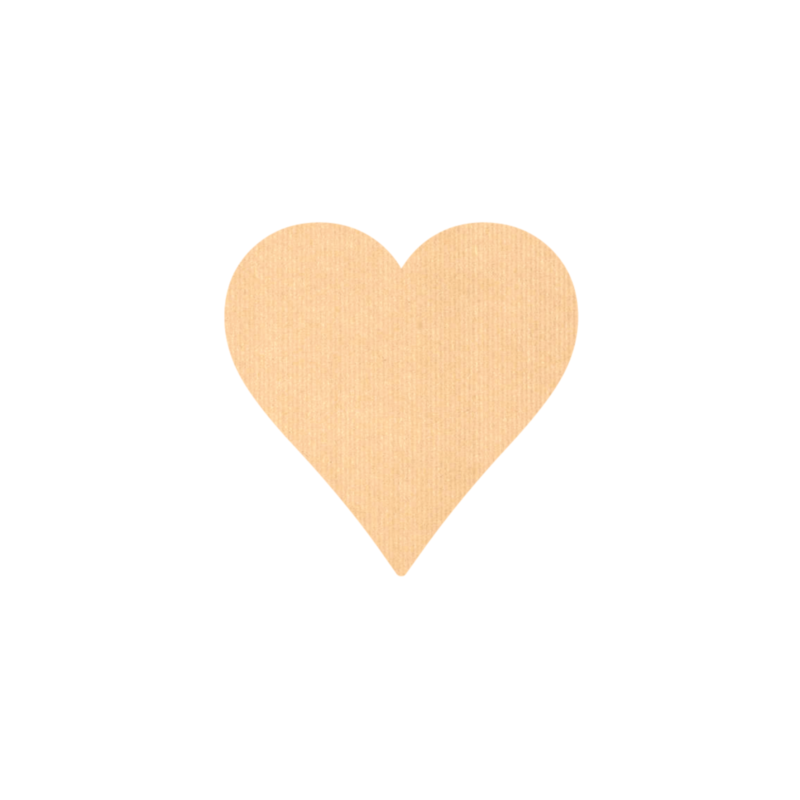 Kraft Paper Heart Stickers 15x15mm | Labels Online
