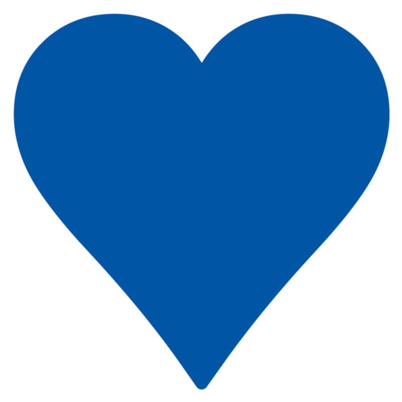 Navy Blue Heart Stickers 43x43mm | Labels Online